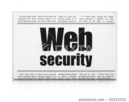 Privacy concept: newspaper headline Web Security - Stock Illustration ...