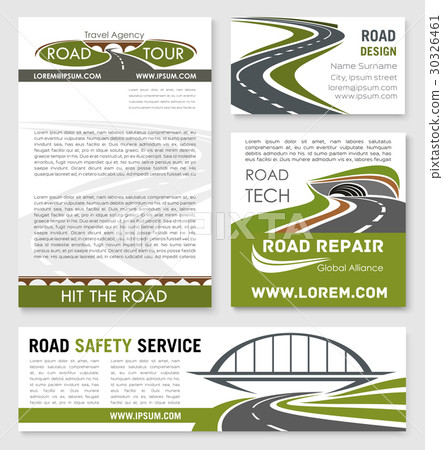 Road and highway banner template design - Stock Illustration [30326461 ...