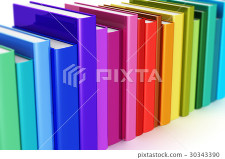 Rainbow color hardcover books - Stock Illustration [30343390] - PIXTA