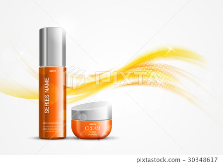 Skin moisturizer cosmetic design template - Stock Illustration ...