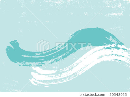 Wave pattern ink painting - Stock Illustration [30348933] - PIXTA