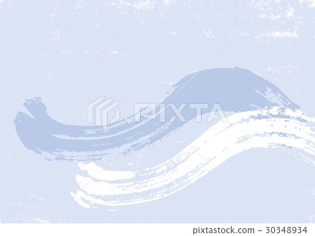 Wave pattern ink painting - Stock Illustration [30348934] - PIXTA