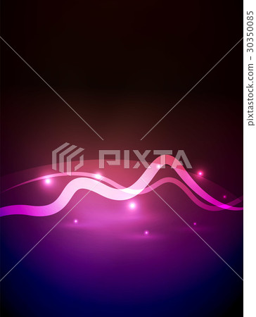 Glowing magic wave line with light effects in - Stock Illustration ...