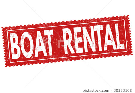Boat rental sign or stamp - Stock Illustration [30353168] - PIXTA