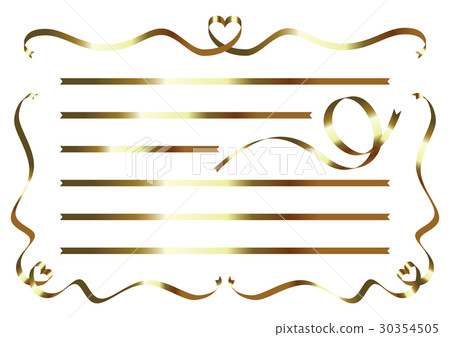 Ribbon line gold - Stock Illustration [30354505] - PIXTA