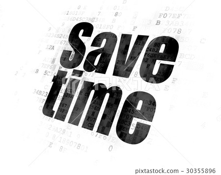 Timeline concept: Save Time on Digital background - Stock Illustration ...
