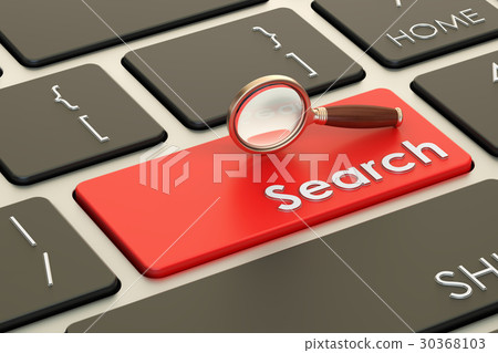 search keyboard button, 3D rendering-插圖素材 [30368103] - PIXTA圖庫