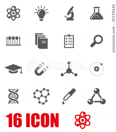 Vector grey science icon set - Stock Illustration [30370446] - PIXTA
