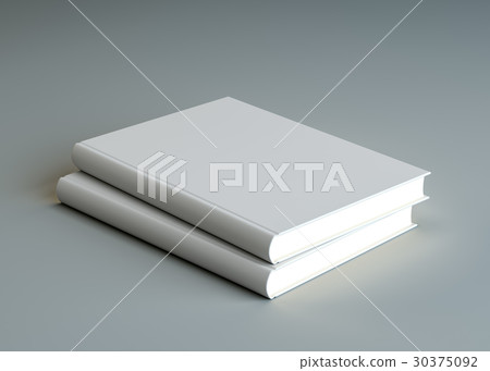 Two closed empty books lie on dark background - Stock Illustration ...