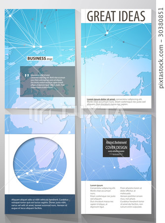 The vector illustration of editable layout of four - Stock Illustration ...