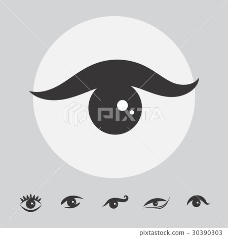 Simple Eye Vector Icon Isolated - Stock Illustration [30390303] - PIXTA