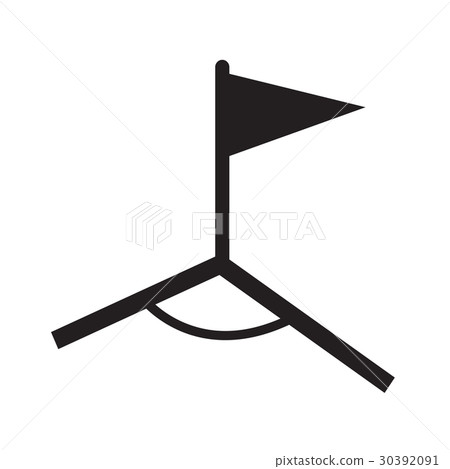 Corner flag icon illustration design - Stock Illustration [30392091 ...