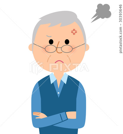 Senior men get angry - Stock Illustration [30393646] - PIXTA