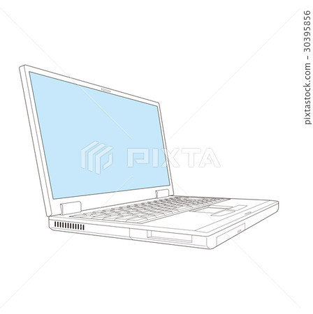 Personal computer illustration, laptop computer - Stock Illustration ...