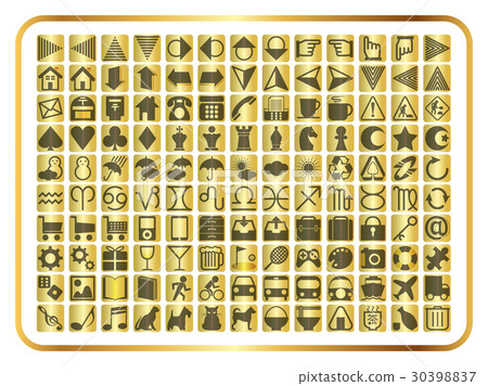Icons Various sets (Gold No 2) - Stock Illustration [30398837] - PIXTA