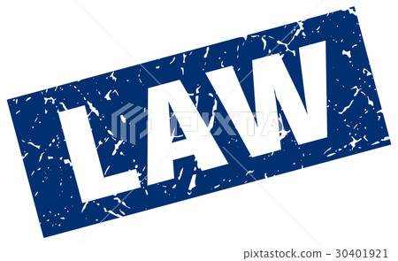 square grunge blue law stamp - Stock Illustration [30401921] - PIXTA