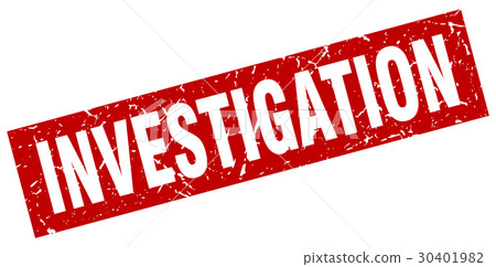 square grunge red investigation stamp - Stock Illustration [30401982 ...
