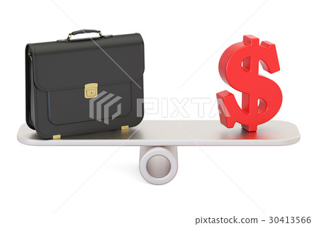 Business concept, work and money. 3D rendering - Stock Illustration ...