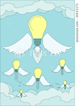bright idea light bulb concept - Stock Illustration [30415173] - PIXTA