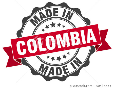 made in Colombia round seal-插圖素材 [30416633] - PIXTA圖庫