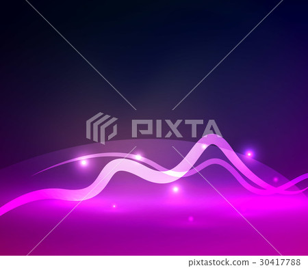 Glowing magic wave line with light effects in - Stock Illustration ...