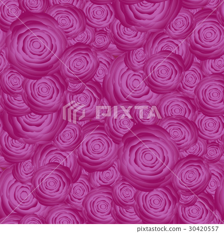 Bouquet of Roses Random Seamless Pattern - Stock Illustration [30420557 ...