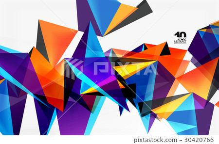 3d triangles geometric vector - Stock Illustration [30420766] - PIXTA