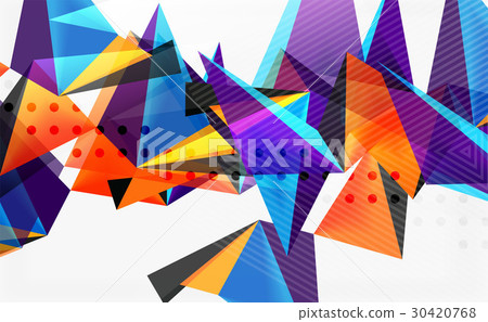 3d triangles geometric vector - Stock Illustration [30420768] - PIXTA