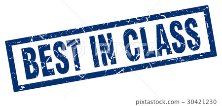 square grunge blue best in class stamp - Stock Illustration [30421230 ...
