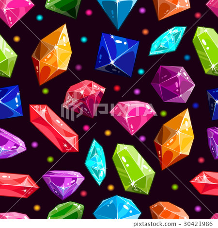 Seamless pattern with jewels and diamonds - Stock Illustration ...