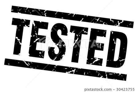 square grunge black tested stamp - Stock Illustration [30423755] - PIXTA