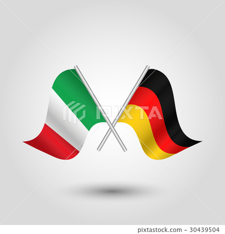 vector two crossed italian and german flags - Stock Illustration ...