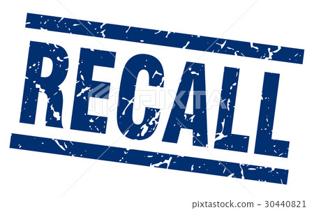 square grunge blue recall stamp - Stock Illustration [30440821] - PIXTA