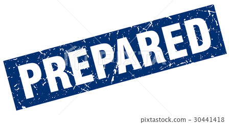 square grunge blue prepared stamp - Stock Illustration [30441418] - PIXTA