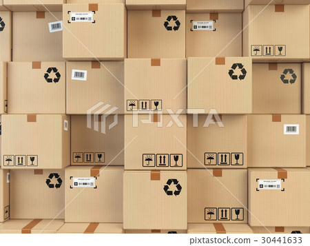 Cardboard boxes. Delivery, cargo, logistic - Stock Illustration ...