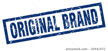 square grunge blue original brand stamp - Stock Illustration [30442472 ...
