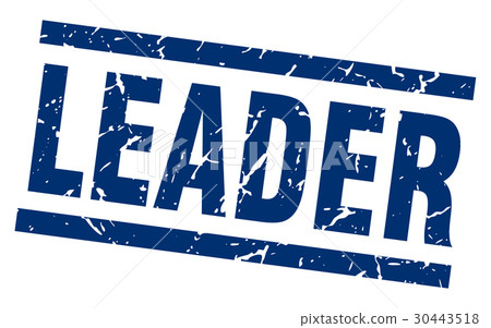 square grunge blue leader stamp - Stock Illustration [30443518] - PIXTA