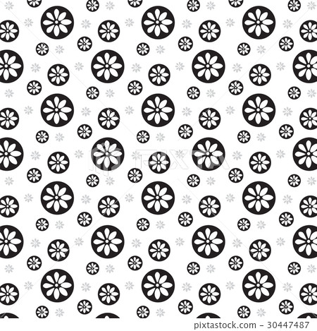 white silver flower circle pattern background - Stock Illustration ...