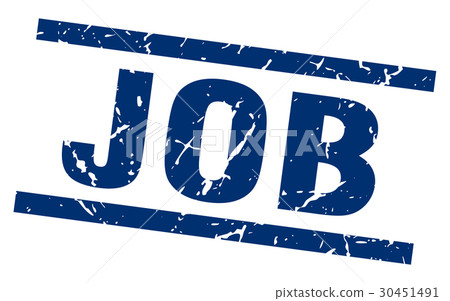 square grunge blue job stamp - Stock Illustration [30451491] - PIXTA