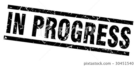square grunge black in progress stamp - Stock Illustration [30451540 ...