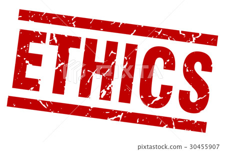 square grunge red ethics stamp - Stock Illustration [30455907] - PIXTA