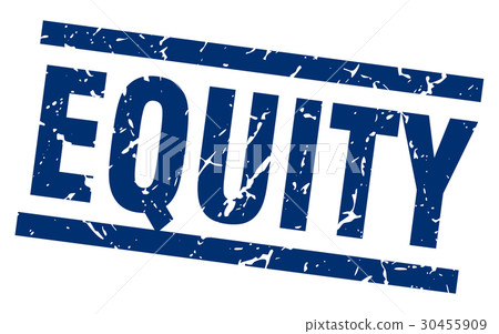 square grunge blue equity stamp - Stock Illustration [30455909] - PIXTA