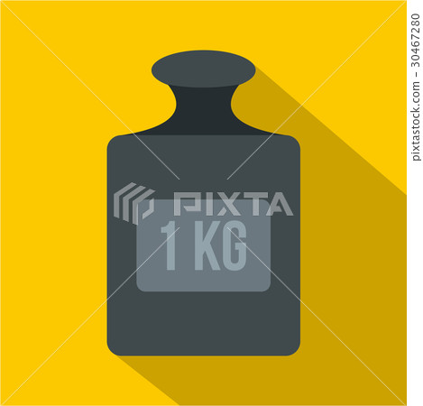 Weight 1 kg icon, flat style - Stock Illustration [30467280] - PIXTA