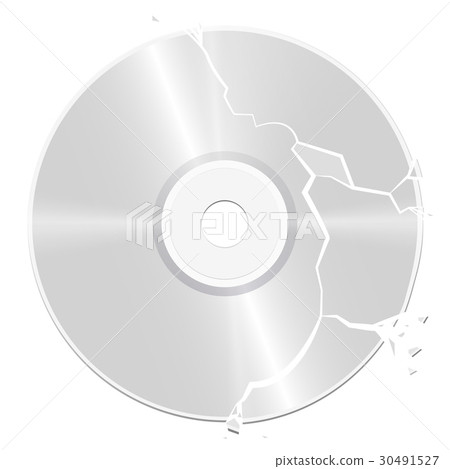 Broken Damaged CD Compact Disc - Stock Illustration [30491527] - PIXTA
