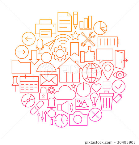 Web UI Line Circle Design - Stock Illustration [30493905] - PIXTA