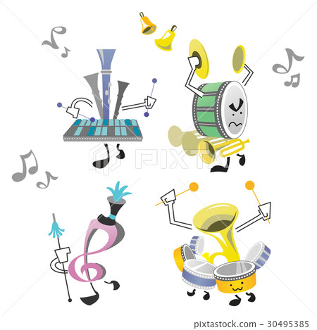 Marching band character - Stock Illustration [30495385] - PIXTA