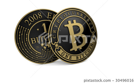 Golden Platinum Bitcoin coin - Stock Illustration [30496016] - PIXTA