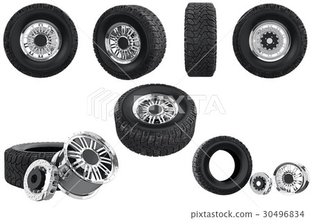 Car wheel brake set - Stock Illustration [30496834] - PIXTA