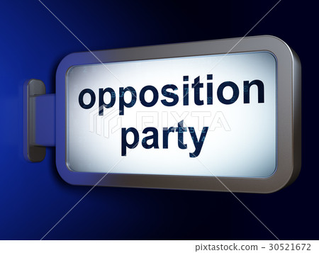 Political concept: Opposition Party on billboard - Stock Illustration ...
