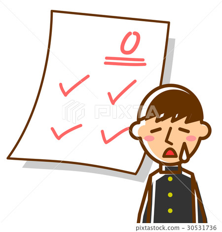 Student test 0 points Boy crying - Stock Illustration [30531736] - PIXTA